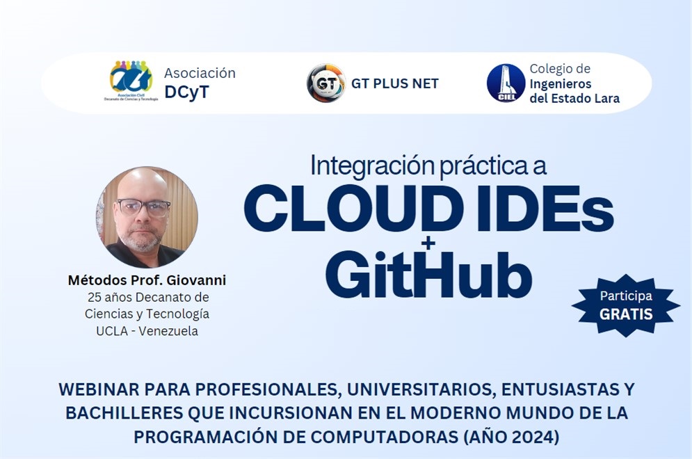Webinar "Integración práctica de CLOUD IDEs + GitHub"